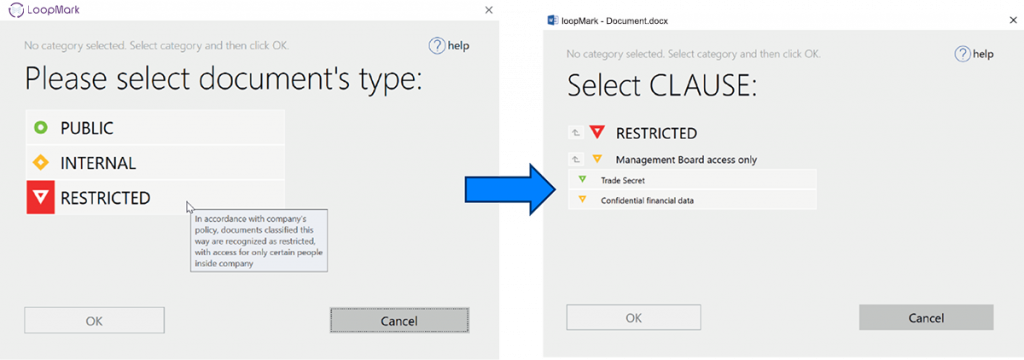 LoopMark Data Classifications - Looptech